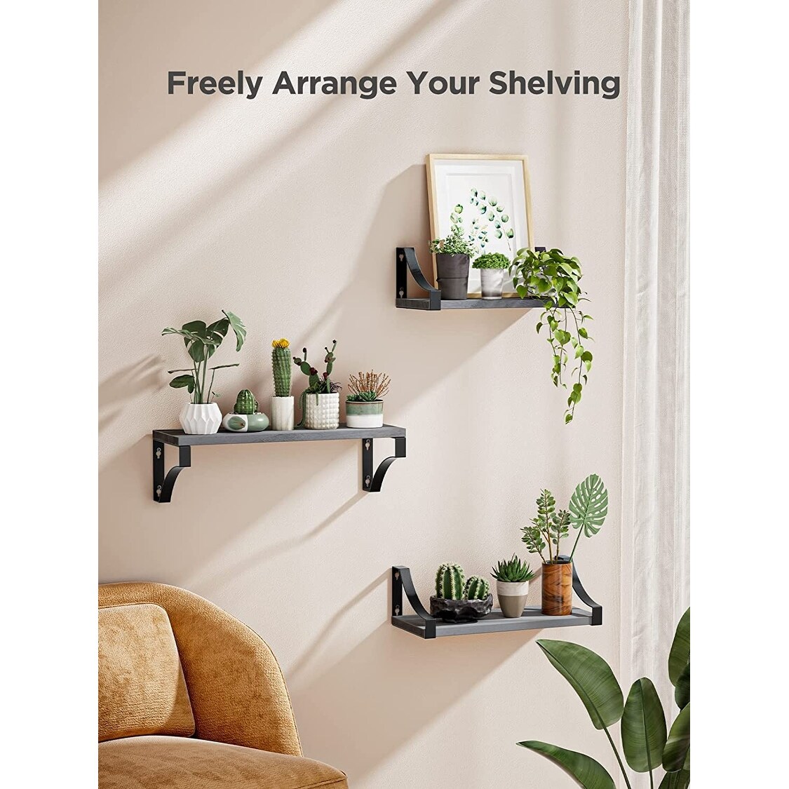 AMADA HOMEFURNISHING Floating Shelves Wall Mounted Set of 3 Bed Bath Beyond 37100515