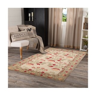 5x8 Hand Tufted Hand Made 100% Wool Botanical Traditional Oriental Area ...