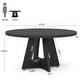 47 Inch Round Dining Table for 4, Wood Farmhouse Dinner Dinning Table ...