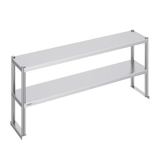 VEVOR Double Overshelf, Double Tier Stainless Steel Overshelf, for ...