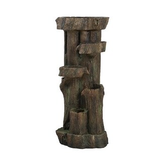 Rustic Decorative Tree Trunk 5 Tier Water Fountain - Bed Bath & Beyond ...