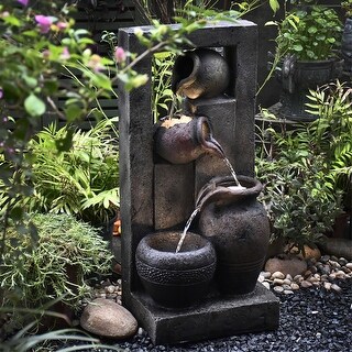 Indoor Outdoor 4-Tier standing Floor Rack Water Fall Fountain - Bed ...