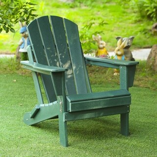 Folding Adirondack Chair Stackable Arm Rest Ergonomic All-Weather Chair ...