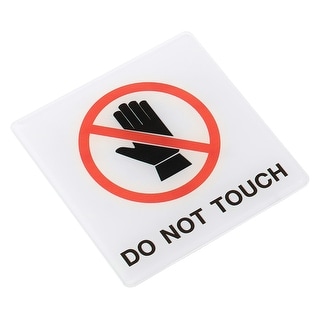 Do Not Touch Sign Adhesive Indoor Outdoor Wall Mount Sticker - White ...