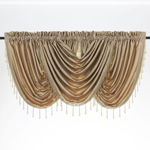 Regency Crushed Satin Rod Pocket Window Panel and Valance Treatments ...