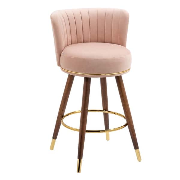 Set of 2 Swivel Bar Stools with Backrest Footrest - On Sale - Bed Bath ...