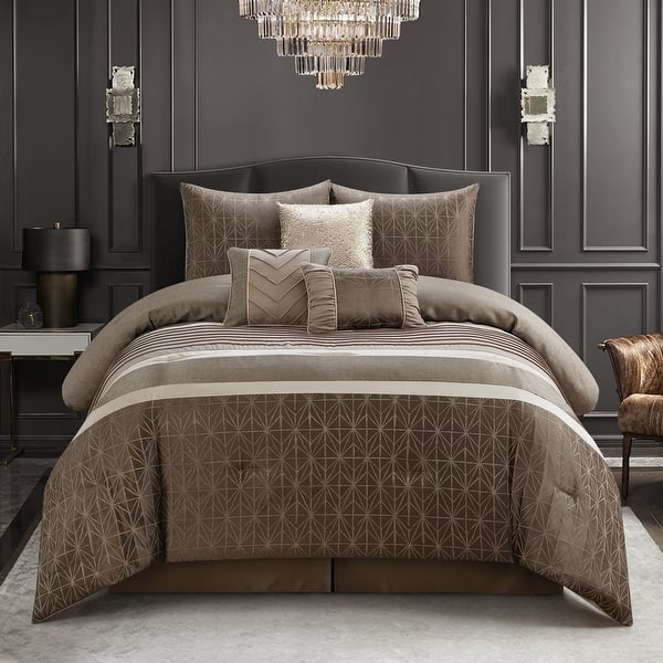 Nanshing Bryan 7 Piece Geometric Comforter Set - On Sale - Bed Bath ...