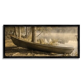 Stupell Woodland Lake Shore Canoe Framed Giclee Art by Lil' Rue - Bed ...