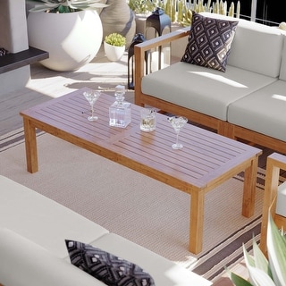 Cambridge Casual Leon Teak Patio Coffee Table - On Sale - Bed Bath ...