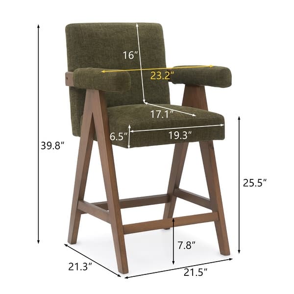 Contemporary Upholstered Counter Height Stools Single - Bed Bath ...