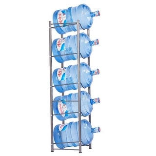 5-Tier Water Rack Stainless Steel Heavy Duty Water Cooler Jug Rack ...
