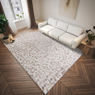 Laredo Micro Diamond Faux Hide Patchwork Area Rug. - Bed Bath & Beyond ...