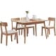 Solid Round Corner Diagonal Leg Telescopic Table Dining table wood ...