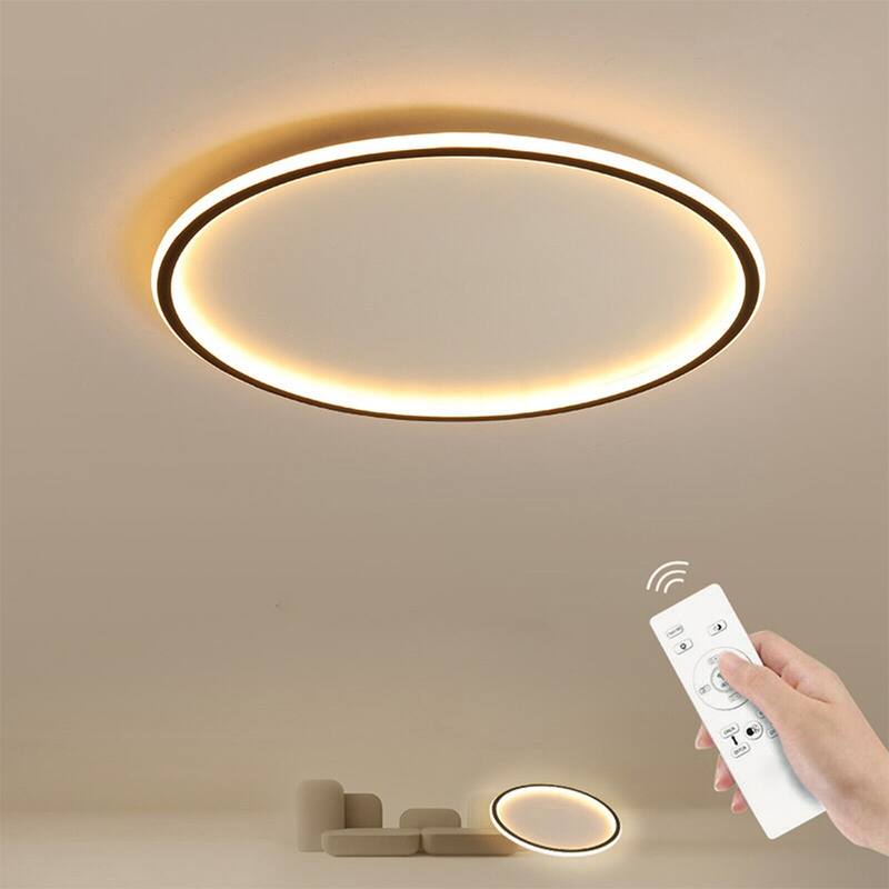 22" Modern LED Round Ceiling Light Ceiling Mount Lamp Pendant Fixture ...
