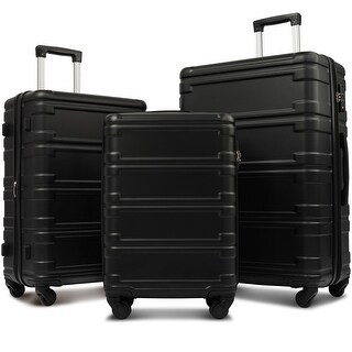 Luggage Set of 3 Expandable Lightweight Hard Shell Suitcase 20"24"28 ...
