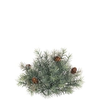Sullivans Artificial Angel Pine and Cone 1/2 Orb 6"H Green - 10"L x 10 ...