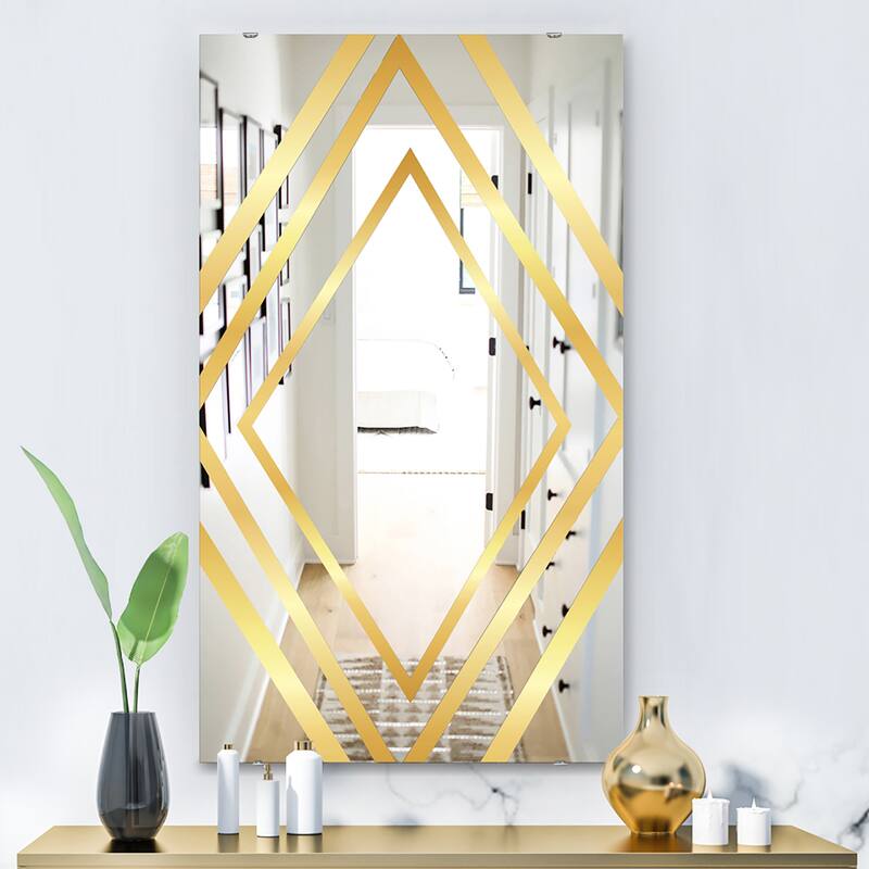 Designart 'Capital Gold Essential 21' Glam Mirror - Modern Decorative ...
