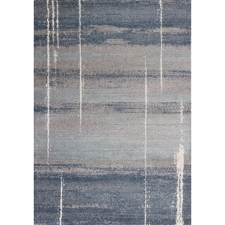 Domani Scene Blue Contemporary Area Rug - Bed Bath & Beyond - 27423980