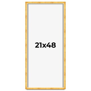 21x48 Shadow Box Frame Gold | 1.625 Inches Deep Real Wood Traditional ...