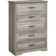 Elam Grey Dresser Closet Storage Tower Organizer for Bedroom - Bed Bath ...