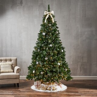 9-ft. Pre-lit Faux Hinged Glitter Spruce Christmas Tree by Christopher ...