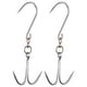 Double Meat Hooks, Galvanized Swivel Meat Hook, 2Pcs - Silver Tone ...
