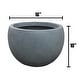 Durx-litecrete Lightweight Concrete Bowl Cement Color Planter-Medium ...