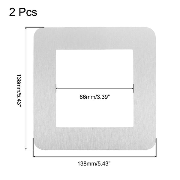 Switch Surround Plate Single Gang Acrylic Silver Tone 138mm x 138mm ...