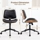 Armless Office Chair with Wheels, Adjustable Height Mid Back, Swivel ...