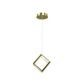 Gold Aluminum LED Single Pendant Lighting - Bed Bath & Beyond - 40815828