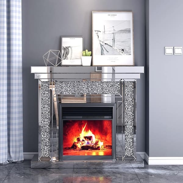 gray fire surround