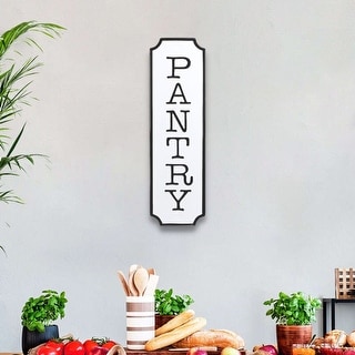 White Metal Pantry Vertical Wall Sign - Bed Bath & Beyond - 36272329
