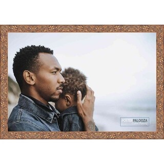 14x25 Ornate Gold Complete Wood Picture Frame with UV Acrylic, Foam ...