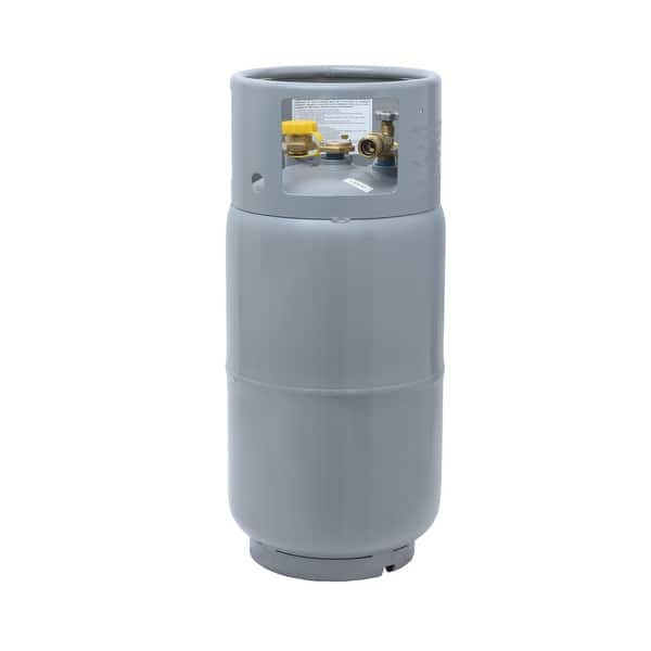 Flame King 33.5LB Steel Propane Tank Forklift Cylinder with Gauge - Bed ...