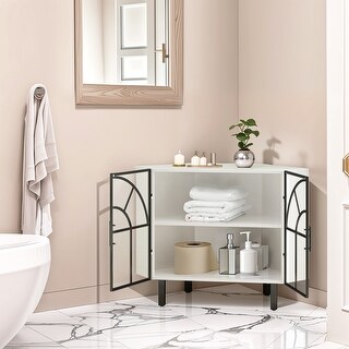 Hexagonal Glass Corner Cabinet - Bed Bath & Beyond - 41914875