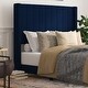 Upholstered Platform Bed with Wingback Headboard - Bed Bath & Beyond - 37248671