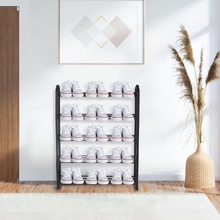 Muti Tiers Shoe Storage Rack Trainers Shelf Hallway Carbon Steel ...