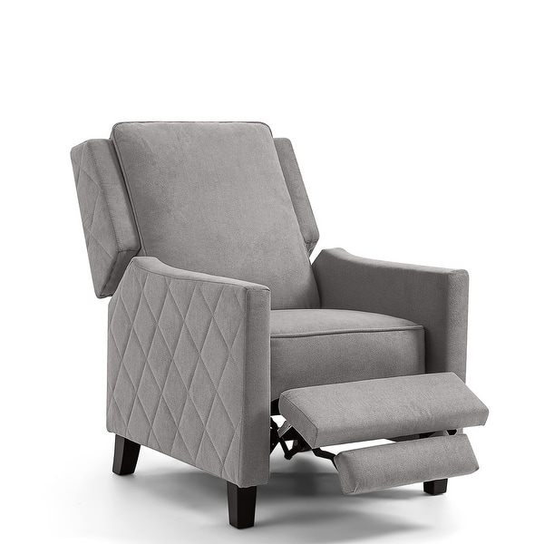 AVAWING Push Back Recliner Chair Linen Wing Back Chair - Bed Bath ...