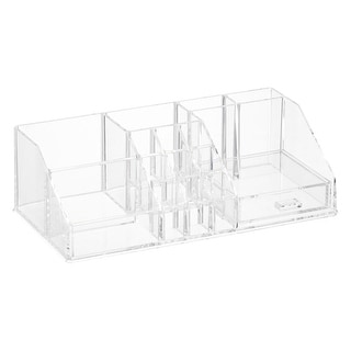 The Container Store Luxe Acrylic Makeup Organizer with Drawer Clear ...