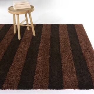 Bruice Striped Shag Area Rug - Bed Bath & Beyond - 42716027