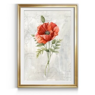 Linen Poppy Premium Framed Print - Ready to Hang - Bed Bath & Beyond ...