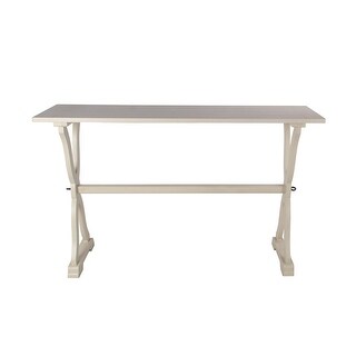 Pablo 48 Inch Classic Accent Console Table, Crossed Legs, Crisp White ...