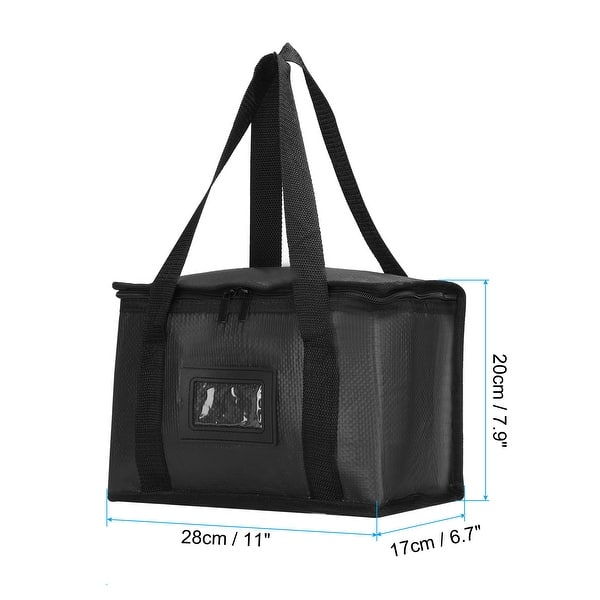 2Pcs 11"x6.7"x7.9" Insulated Reusable Grocery Bag Food Delivery Tote ...