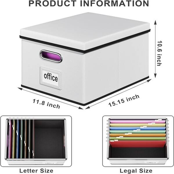 Portable Leather File Organizer Boxes with Lids - Bed Bath & Beyond ...