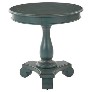 Avalon Hand Painted Round Accent table in Caribbean Finish - Bed Bath ...