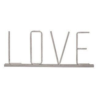 Foreside Home & Garden White Metal "Love" Decorative Tabletop Accent ...