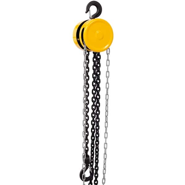 Manual Chain Hoist 2200lbs 1T Capacity 10ft wIth 2 Heavy Duty Hooks ...