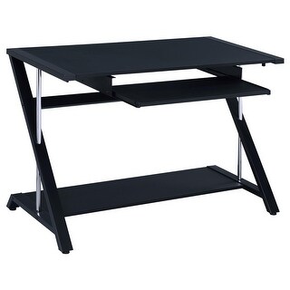 Compact Computer Desk with Keyboard Tray & Lower Shelf - Bed Bath ...
