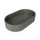 23.6'' Concrete Vessel Oval Modern Dark Green Bathroom Sink - Bed Bath ...