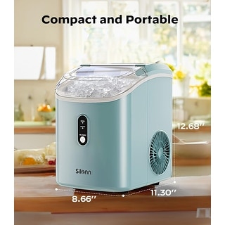 Countertop Ice Maker, 9 Cubes Ready in 6 Mins, 26lbs in 24Hrs, Self ...